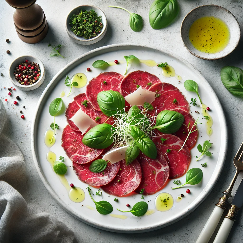 Recette Halal de Carpaccio de Bœuf : Fraîche et Savoureuse